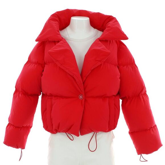 CHANEL | Jackets & Coats | Chanel Womens Pointed Collar Puffer Jacket ...